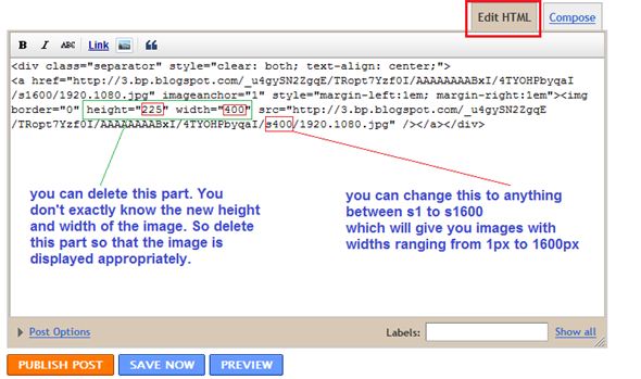 Views: How to post large images in Blogger(Multiple Image Sizes in ...